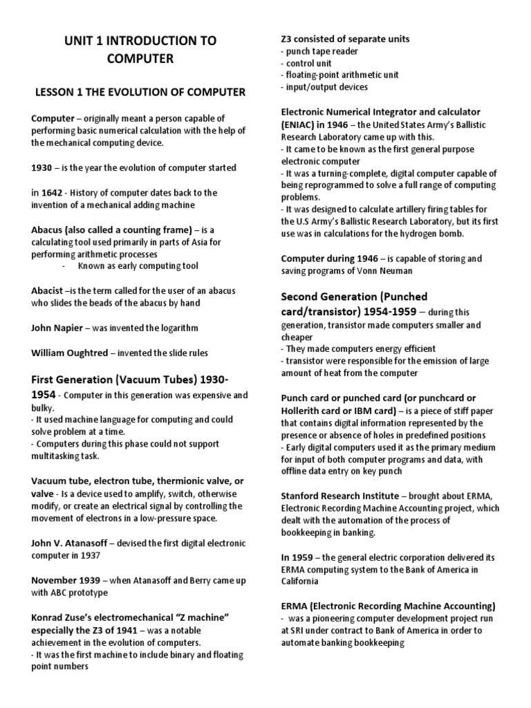 Evolution of Computers: From Mechanical Calculating Devices to Modern ...