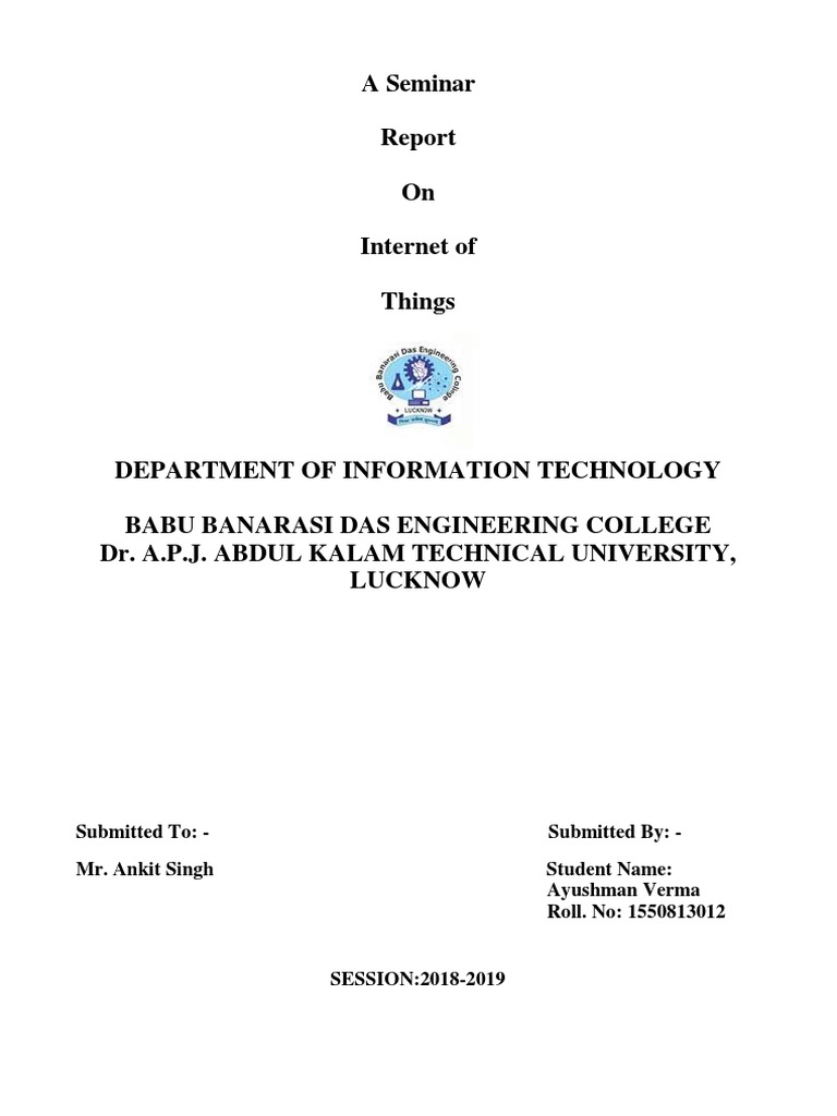 Iot Report | PDF | Internet Of Things | Interoperability