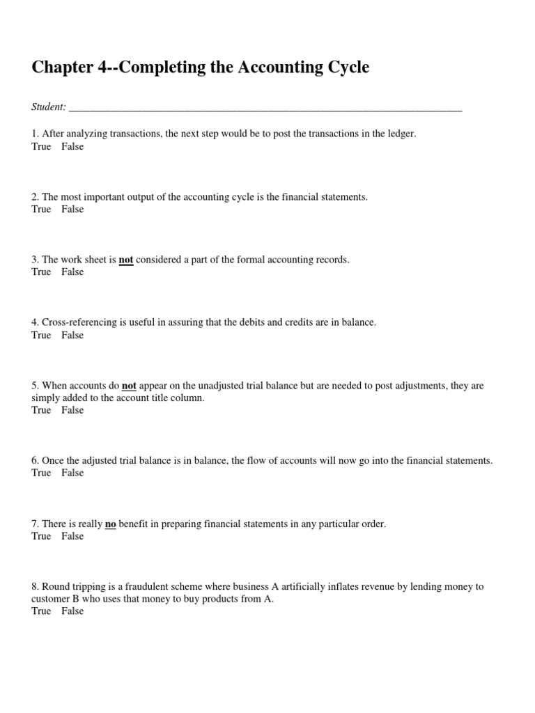 Chapter 4 Completing The Accounting Cycle PDF | PDF | Debits And ...