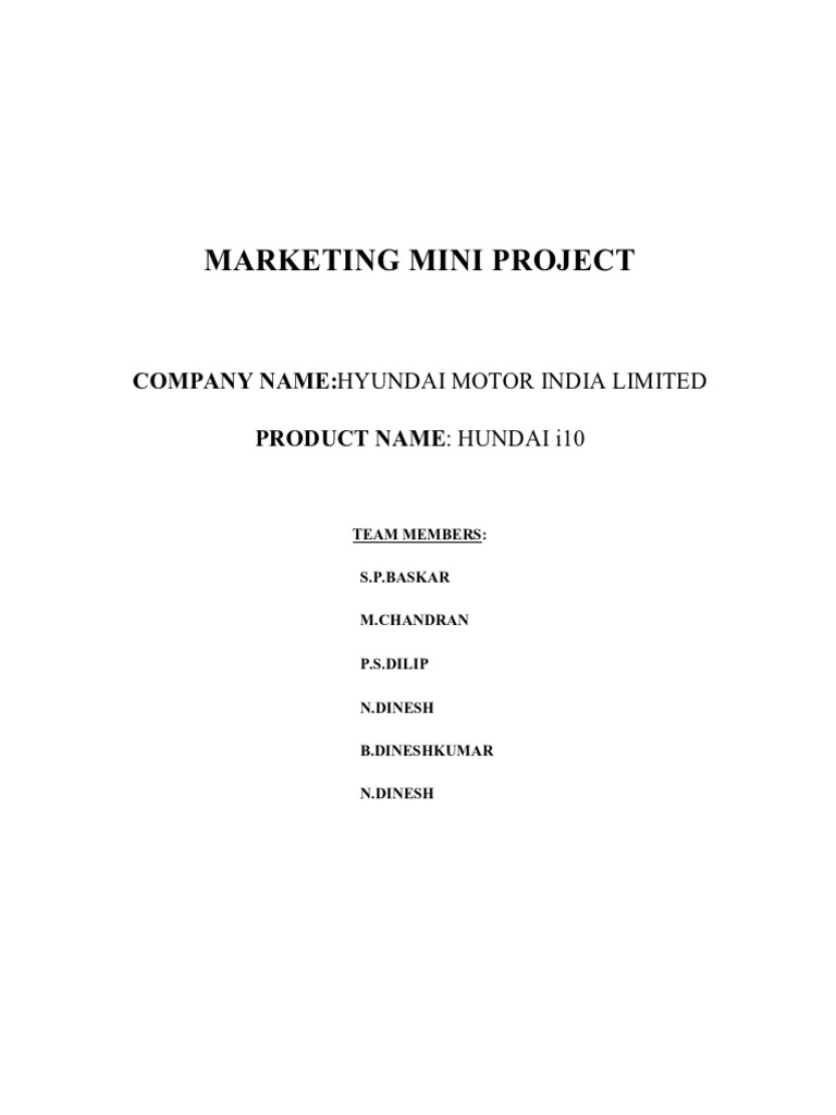 Marketing Mini Project | PDF