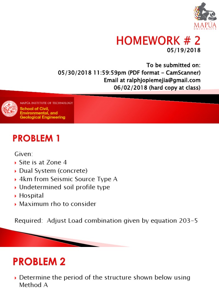 HOMEWORK | PDF | Seismology | Geotechnical Engineering