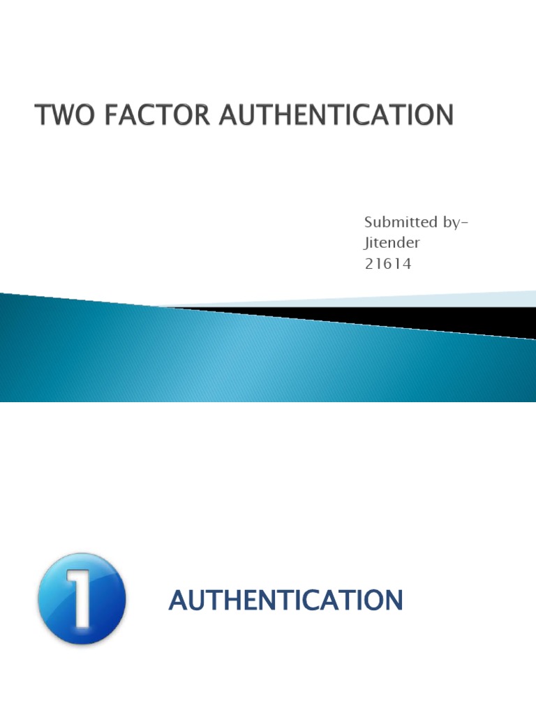 Two Factor Authentication | PDF