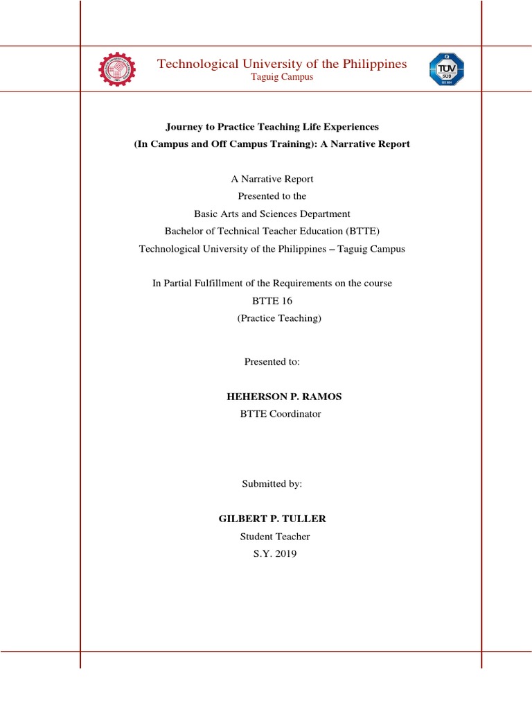 Narrative Report | PDF | Curriculum | Bachelor's Degree