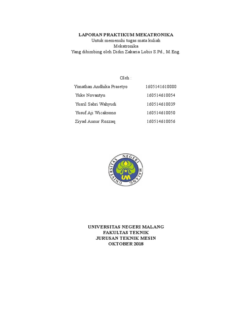Laporan Mekatronika Kelompok 5 | PDF