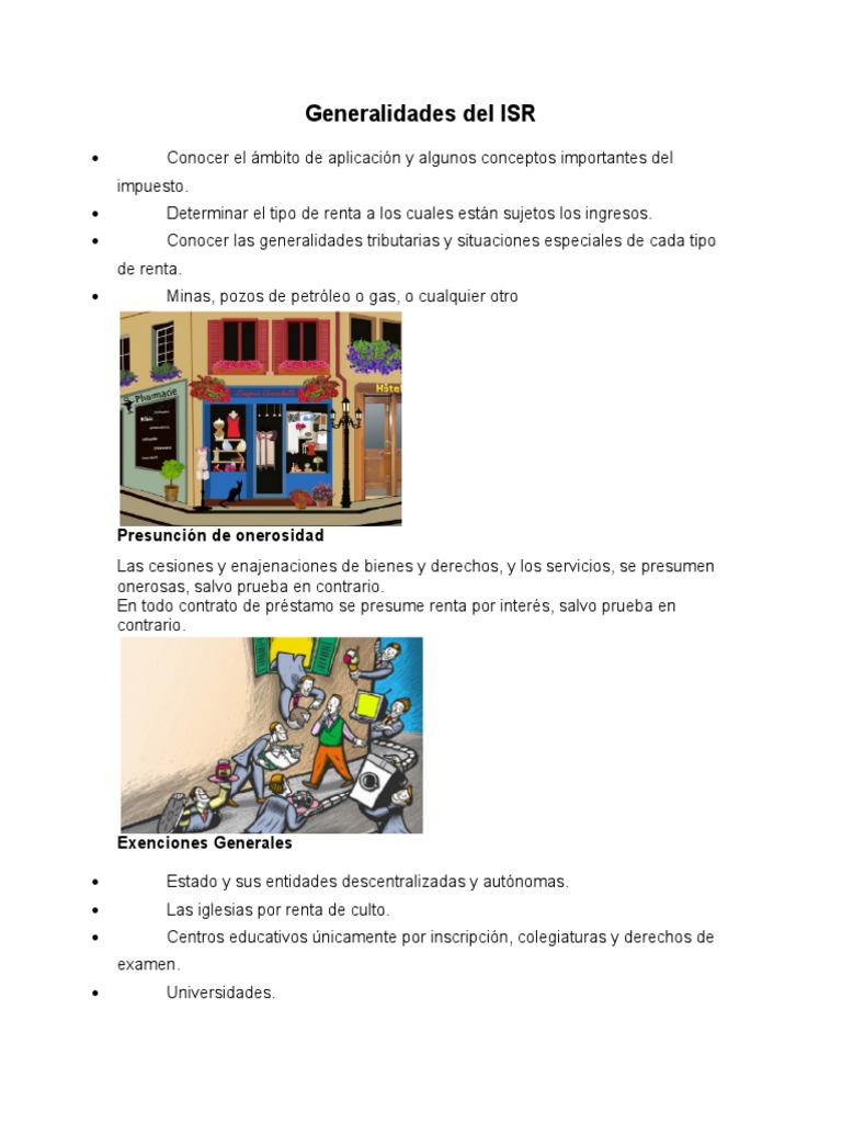 Generalidades Del ISR | PDF | Impuesto sobre la renta | Impuestos