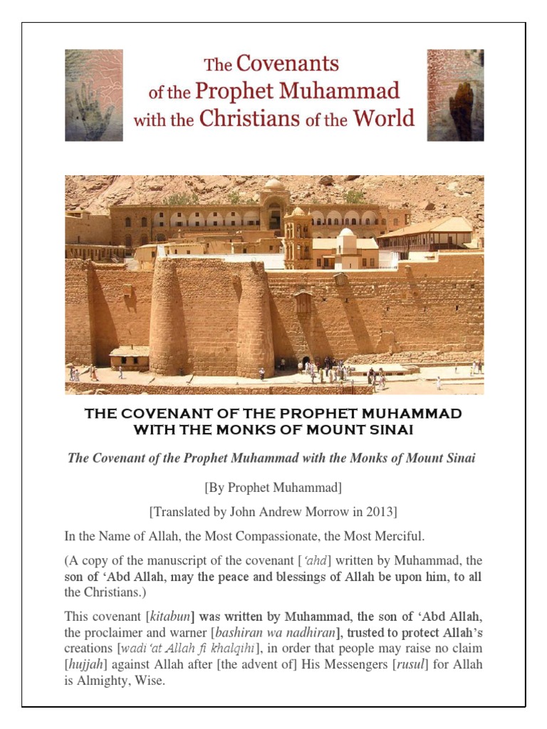 The Covenant of The Prophet Muhammad With The Monks of Mount Sinai ...