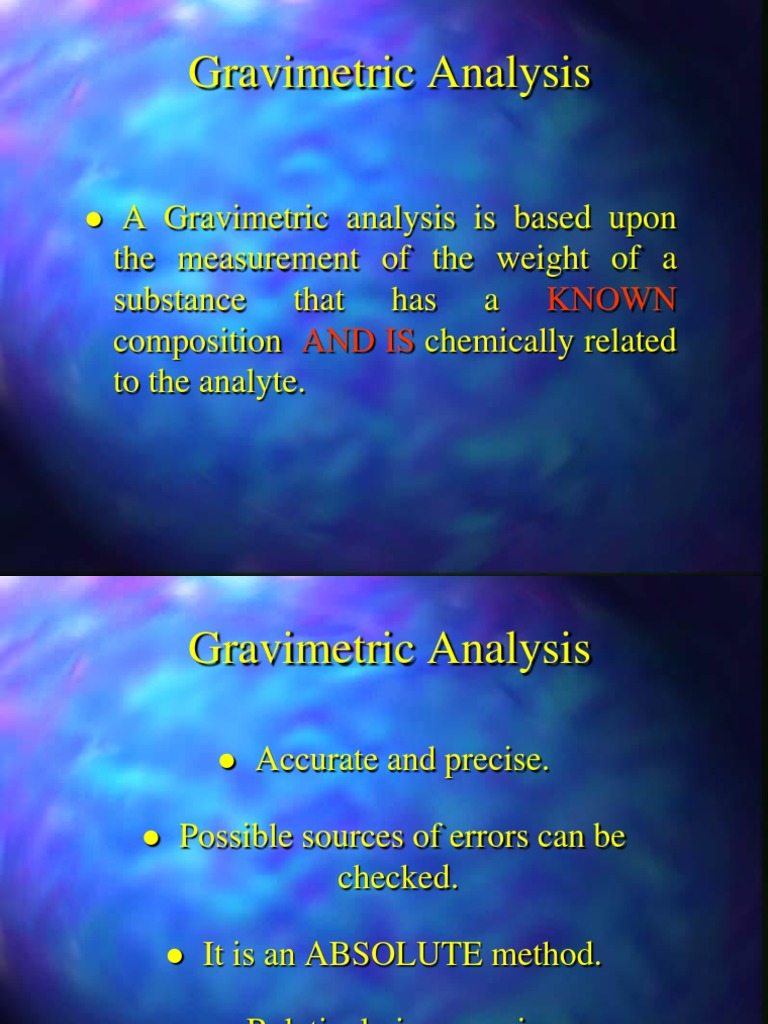 2 Gravimetric Analysis | PDF | Solubility | Chemical Elements