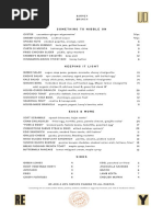 Moxy Hotel Menu Overview | PDF | Foods | Cuisine