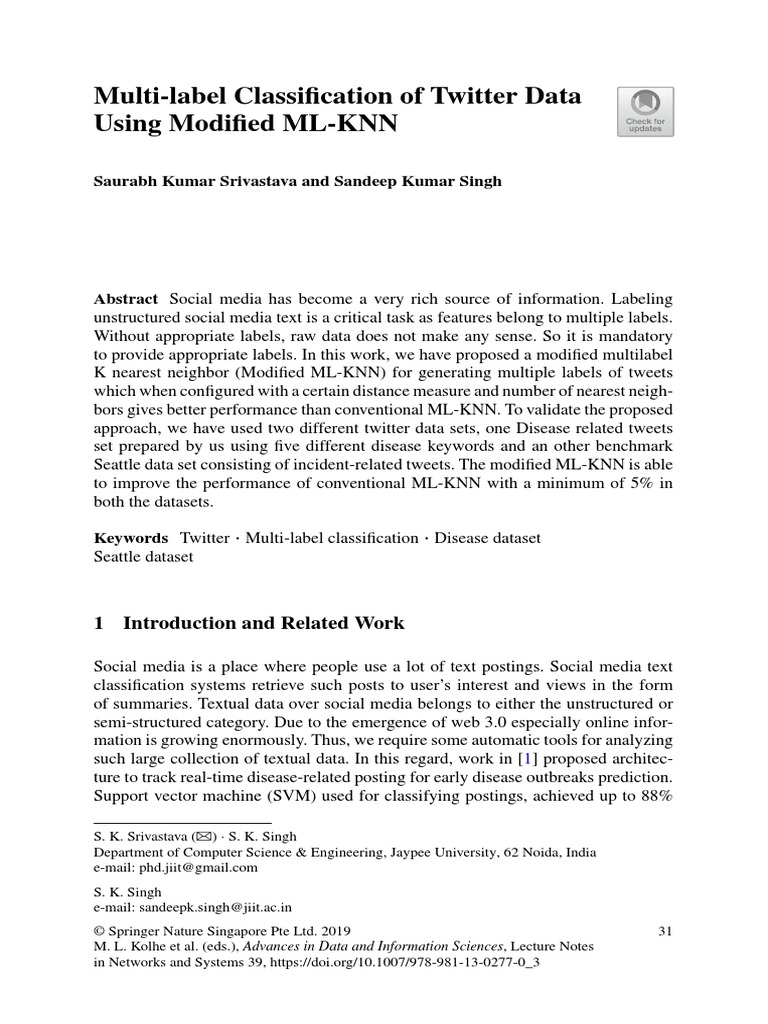 Modified Mlknn Algorithm Pdf Statistical Classification Support 3828