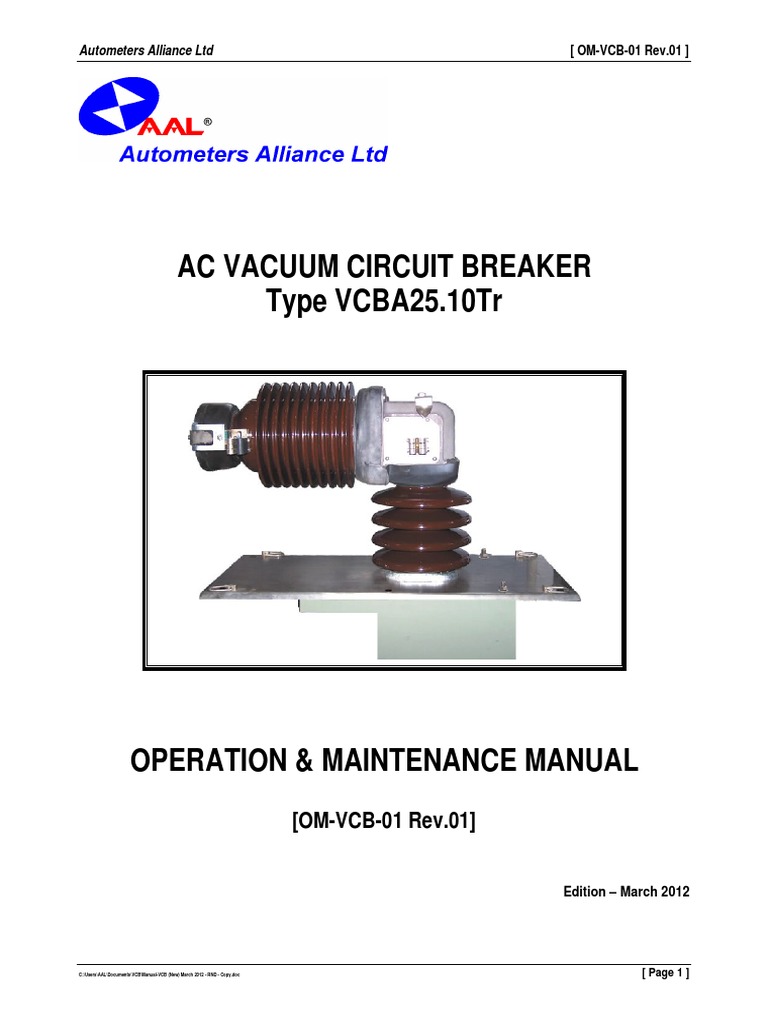 Manual VCB PDF | PDF | Switch | Insulator (Electricity)