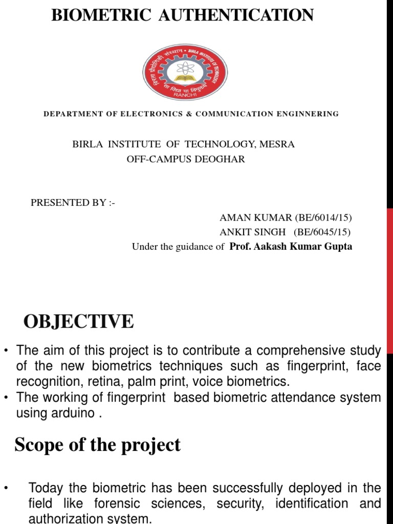 Biometric Authentication | PDF | Biometrics | Fingerprint