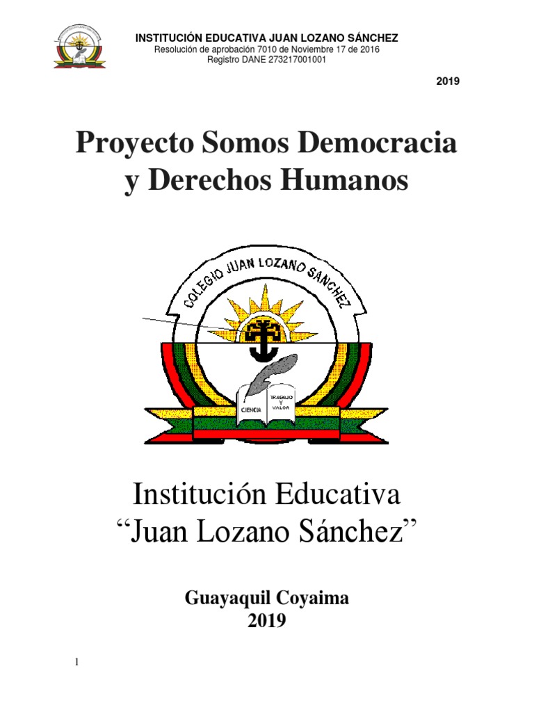 Proyecto Somos Democracia y Derechos Humanos 2019 | PDF | Democracia | Ideologías políticas