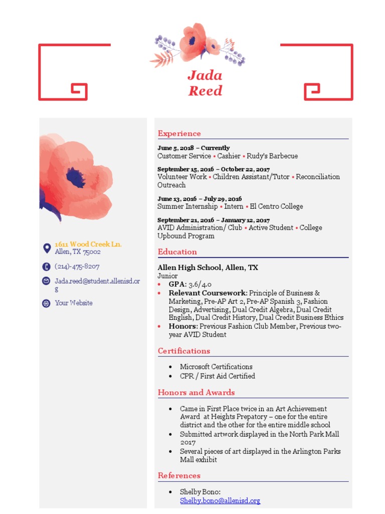 Offical Highschool Resume | PDF | Business