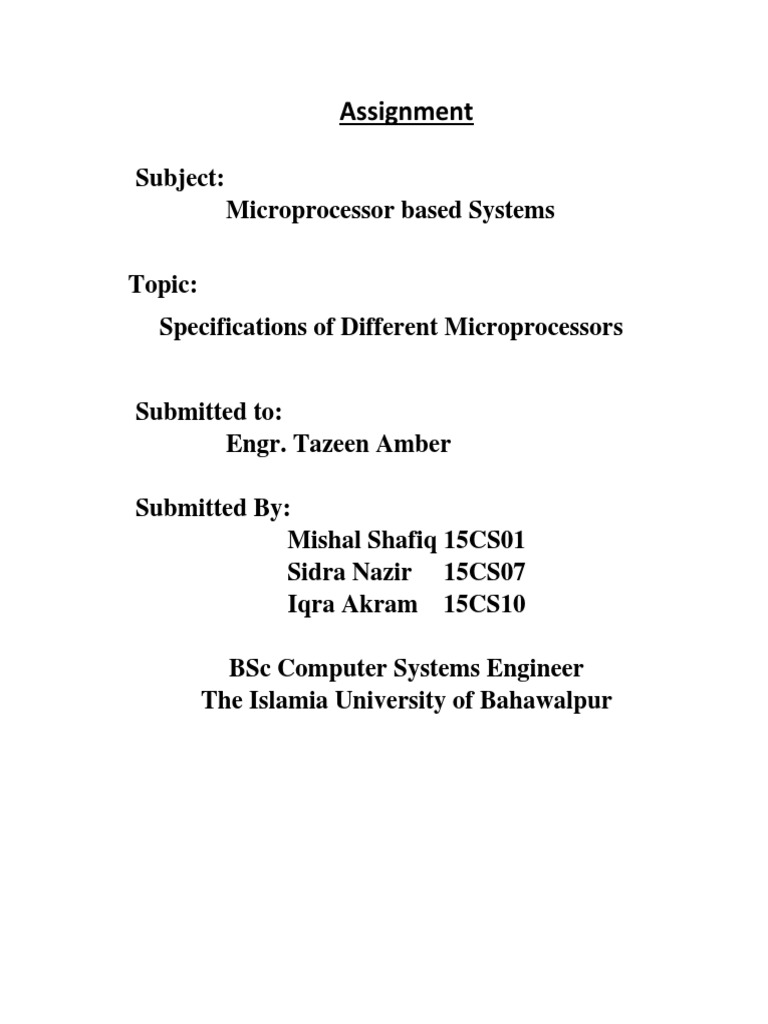 Microprocessor | PDF | 64 Bit Computing | Central Processing Unit