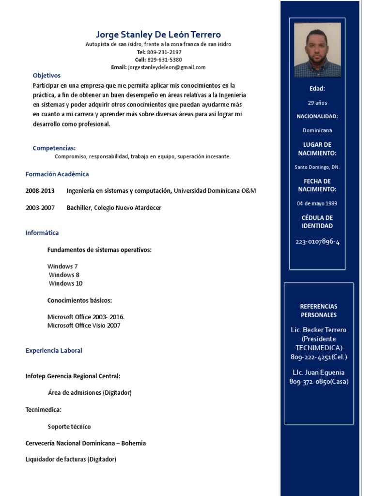 Curriculum Vitae | PDF | Microsoft | República Dominicana