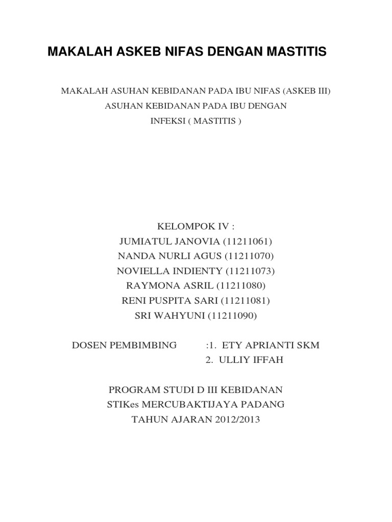 Askeb PNC Mastitis | PDF