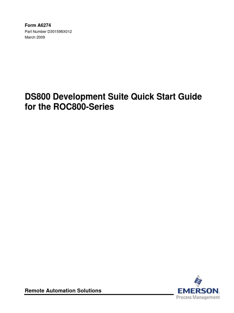 A6274 - DS800 QuickStart (ROC800) | PDF | Installation (Computer ...