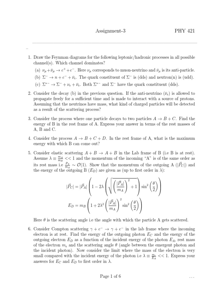 Assignment 3 Pdf Pdf Elementary Particle Solid State Engineering 6909