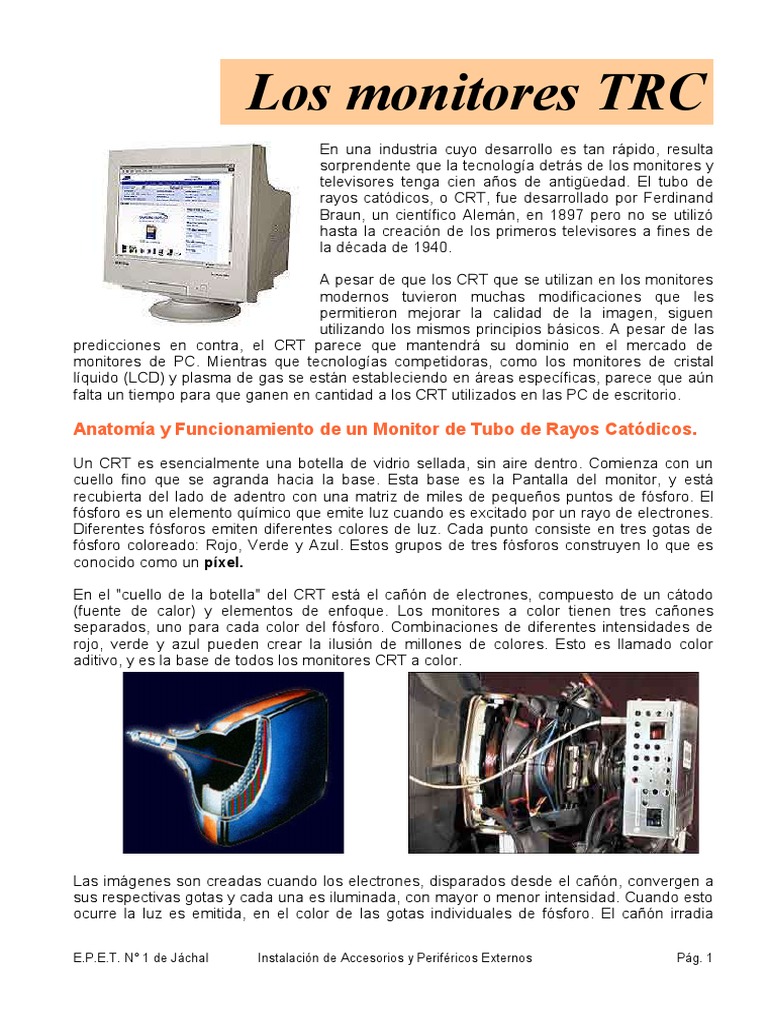 TRC | PDF | Tubo de rayos catódicos | Monitor de computadora