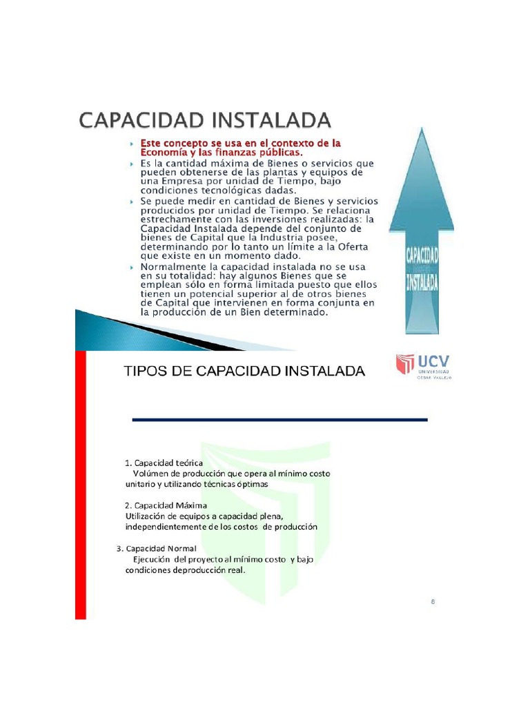 capacidad instalada