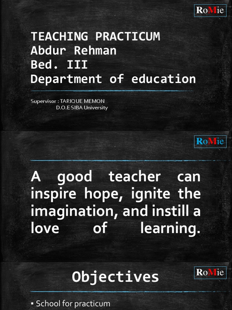 Teaching Practicum Final Presentation | PDF | Educational Technology ...