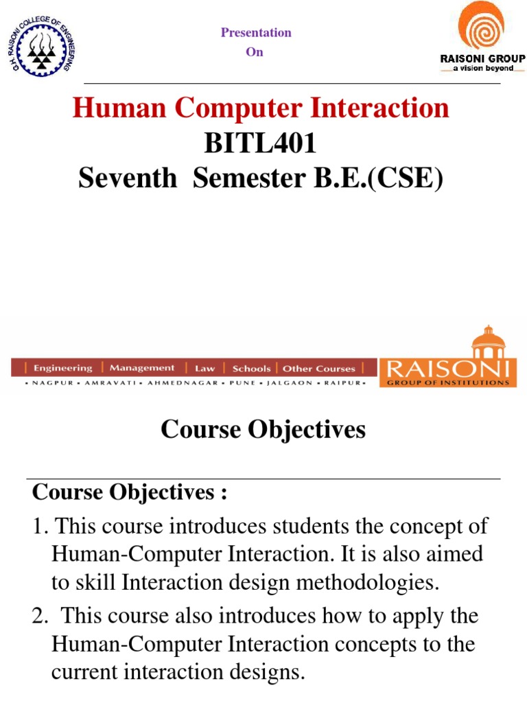 HCI UNIT I Final PDF | PDF | Human–Computer Interaction | Usability HCI UNIT I Final PDF | PDF | Human–Computer Interaction | Usability