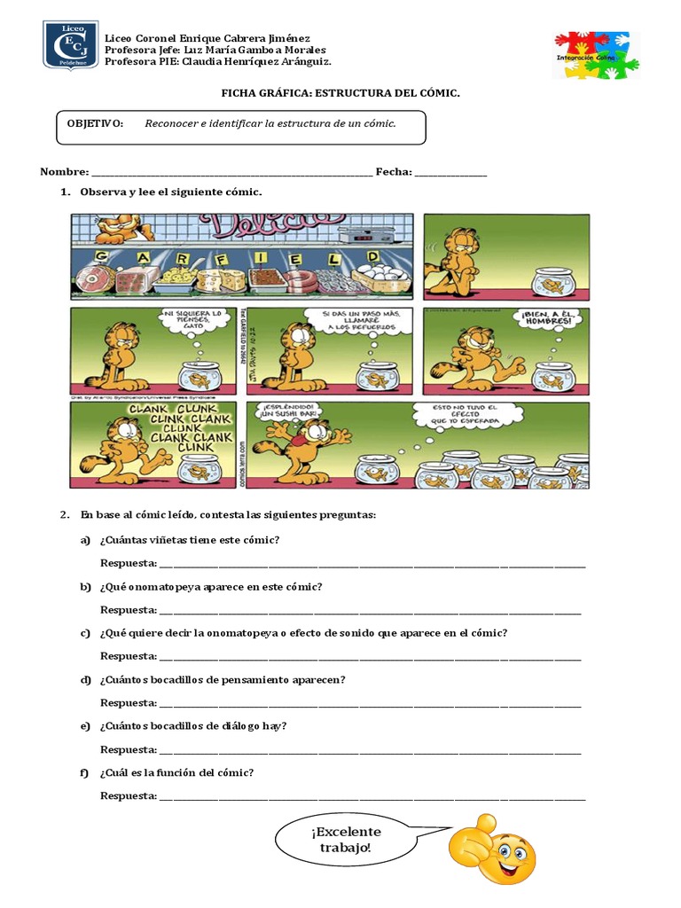 Ficha Estructura Del Cómic | PDF