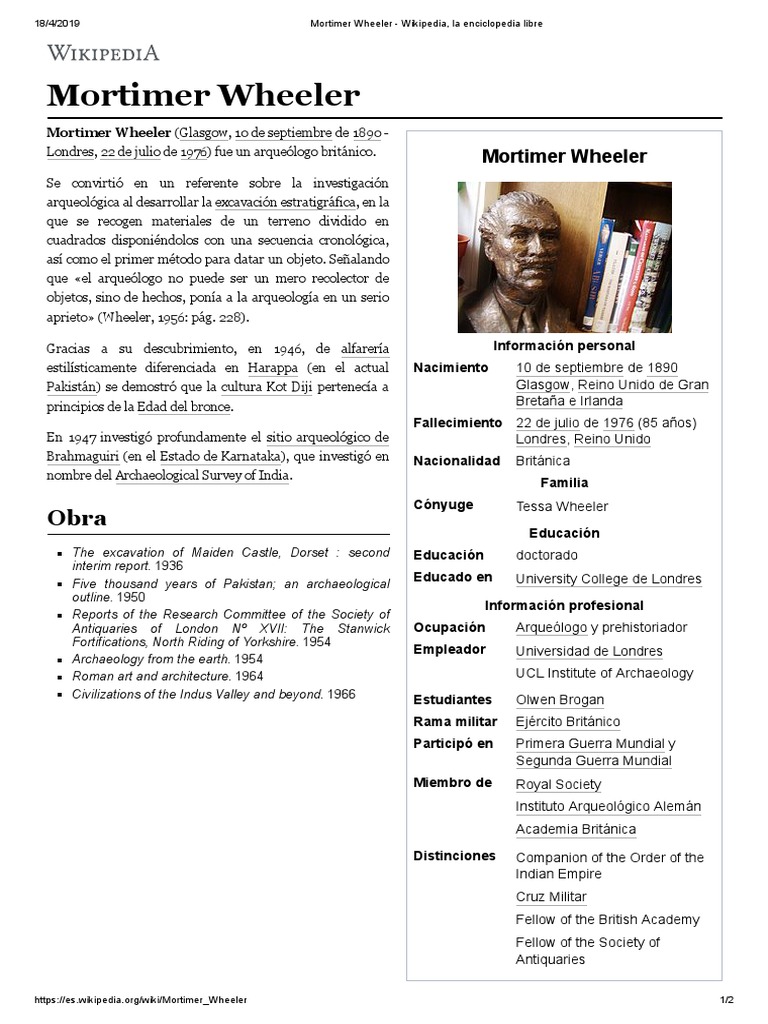 Mortimer Wheeler | PDF | Arqueología