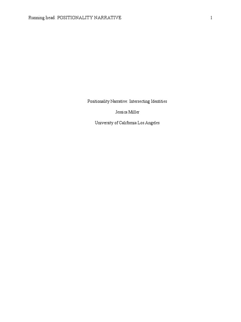 Positionality Narrative | PDF | Narrative | Identity (Social Science)