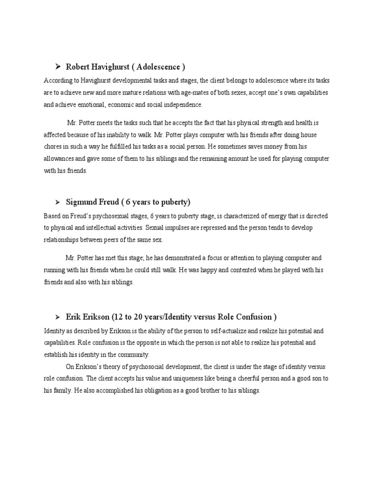 Developmental Tasks | PDF | Adolescence | Social Science