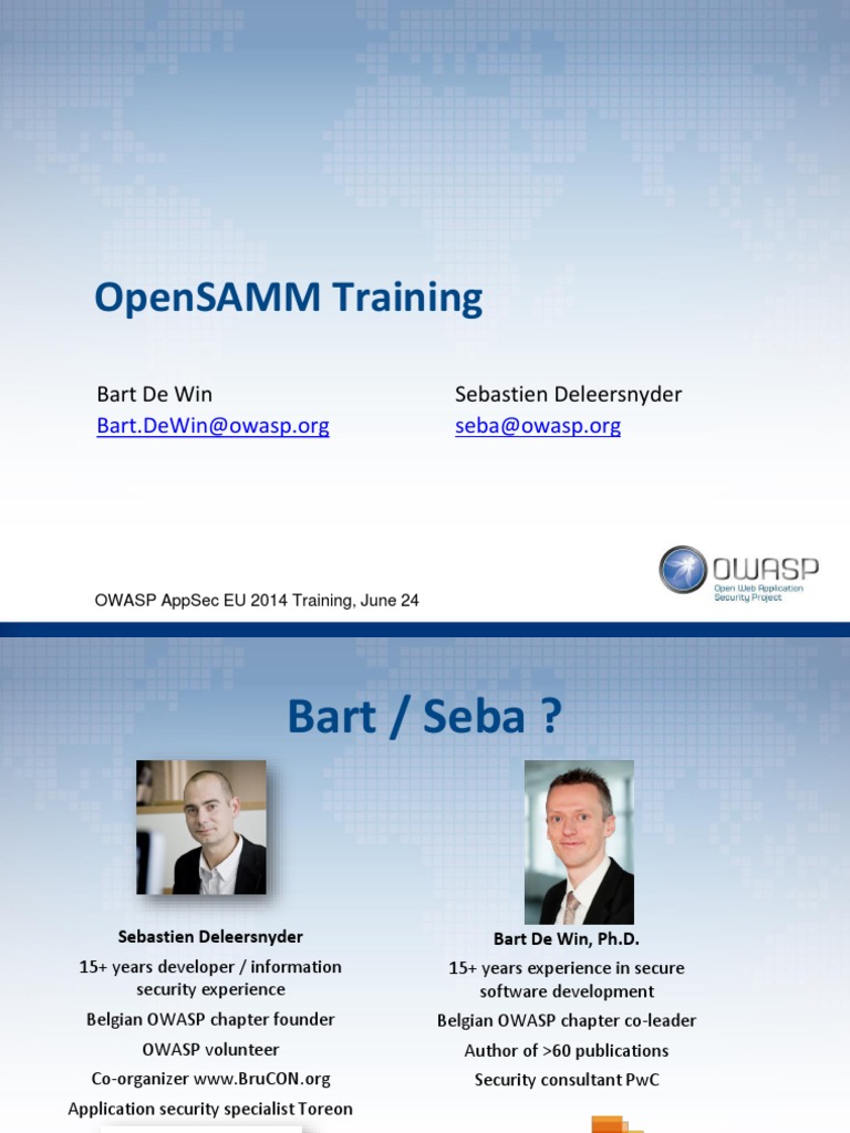OpenSAMM Application Security Training | PDF | Software Testing ...