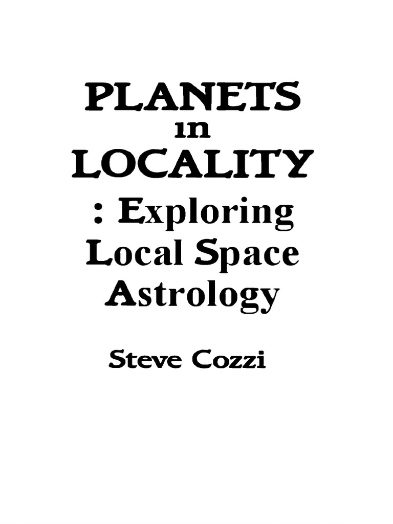 Book 1986 Steve Cozzi Planets in Locality PDF | PDF | Planets In ...