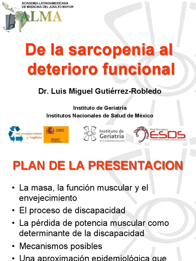 01 de La Sarcopenia Al Deterioro Funcional PDF | PDF | Invalidez | Especialidades Medicas