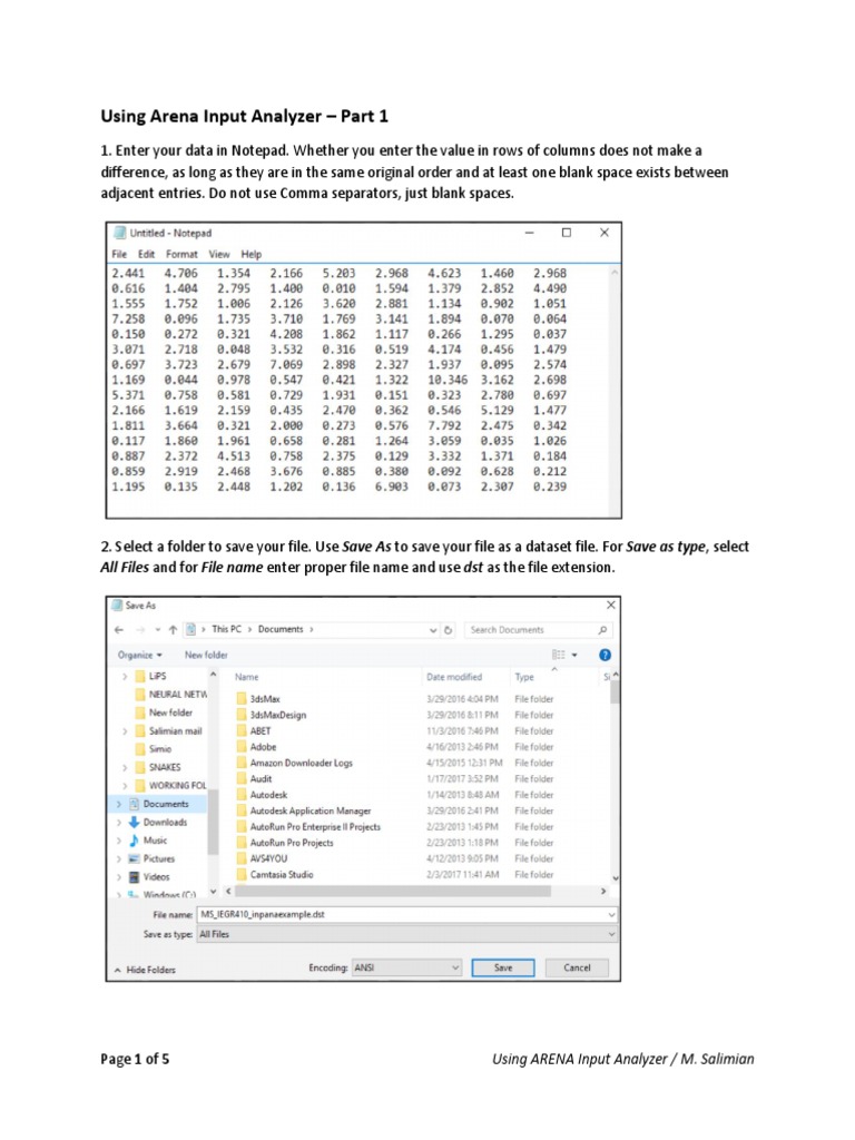 Re-Upload Panduan Penggunaan Arena Input Analyzer | PDF