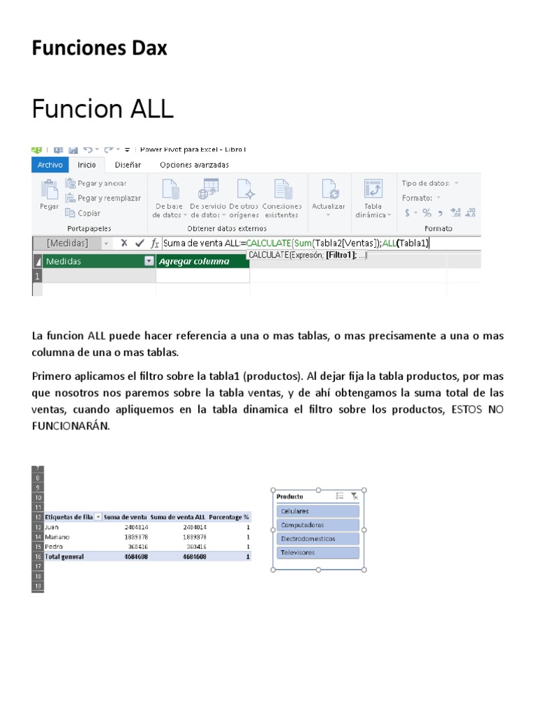 Funciones Dax | PDF | Función (Matemáticas) | Calendario