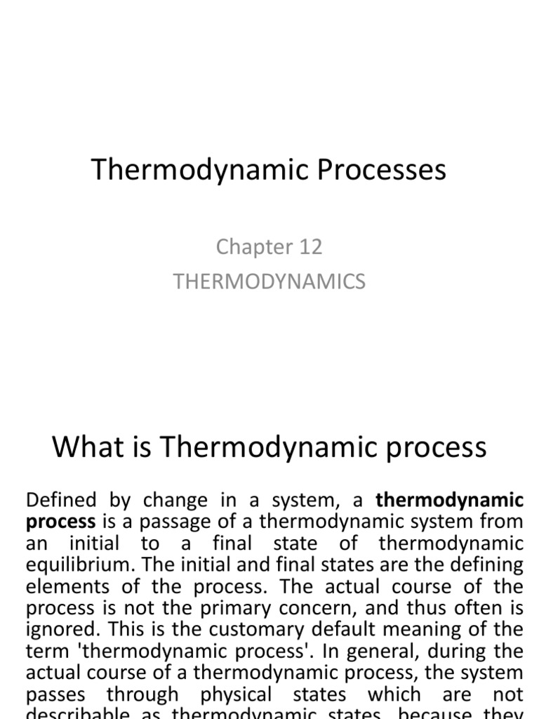 Thermodynamic Processes | PDF | Mechanical Engineering | Thermodynamics