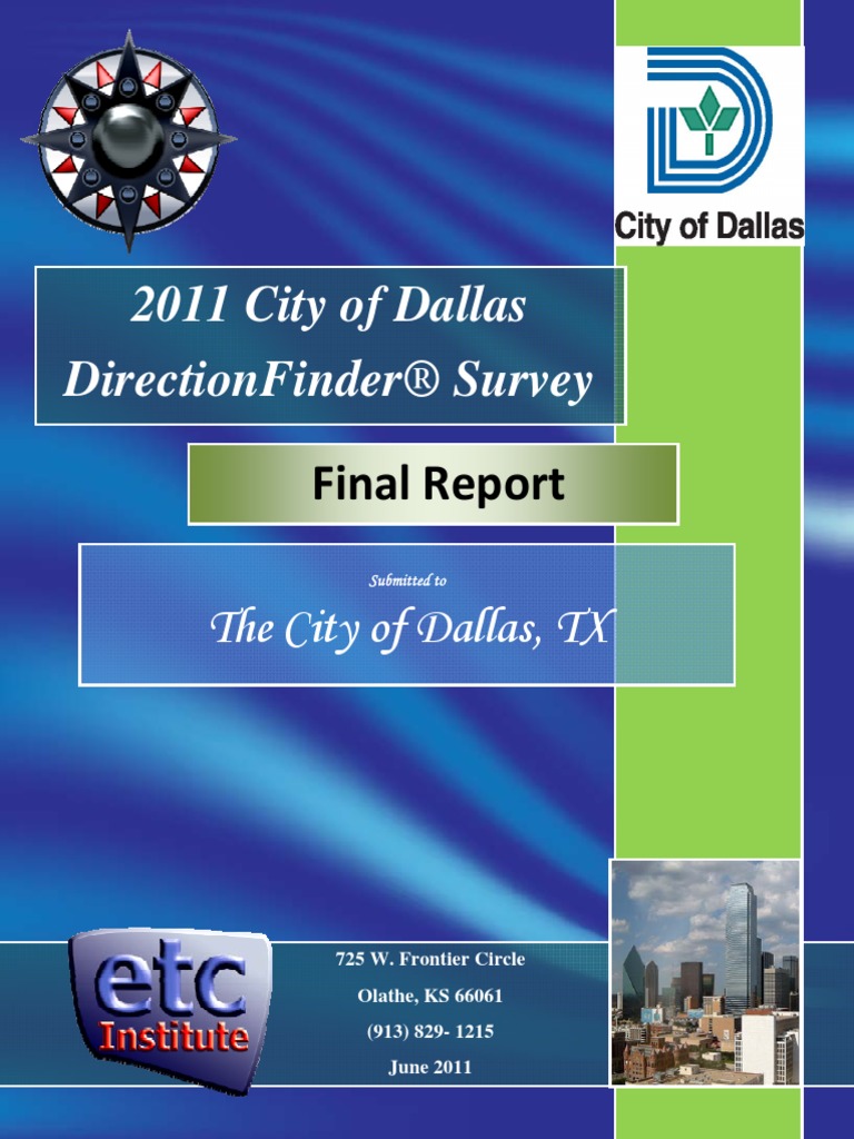 2011 Dallas Final Report PDF | PDF | Infrastructure | Dallas