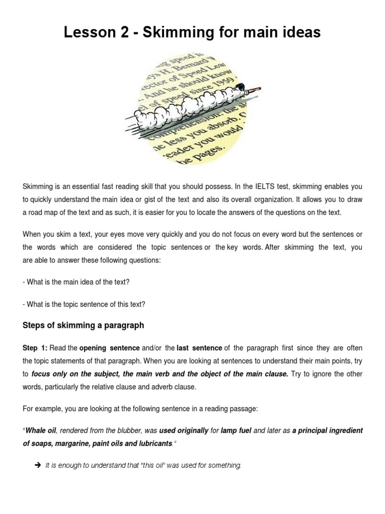Skimming for Main Ideas: Practice Paragraphs | PDF | Air Pollution ...