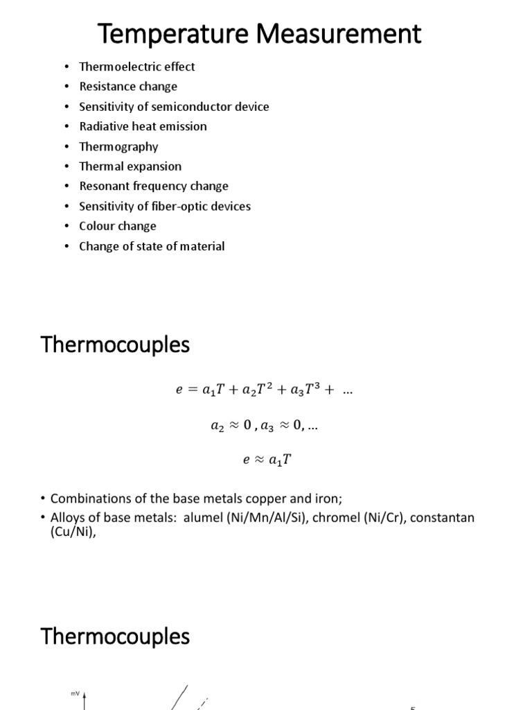 Comprehensive Guide to Temperature Measurement | PDF | Thermocouple ...