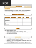 IIM CV Template | PDF