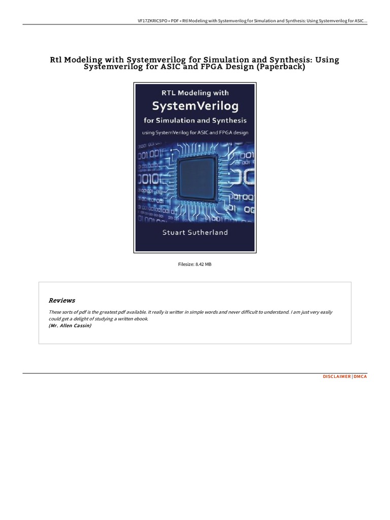 Rtl Modeling With Systemverilog For Simulation A Download Pdf Hardware Description Language
