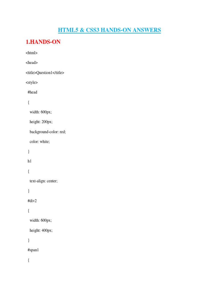 CSS Hands On | PDF | Cascading Style Sheets | Software
