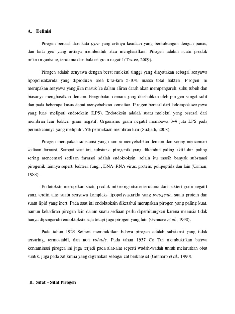 Definisi Pirogen | PDF | Kesehatan Holistik | Sains & Matematika