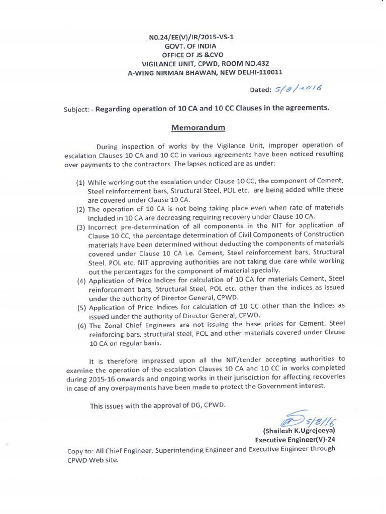 CPWD Circular PDF | PDF