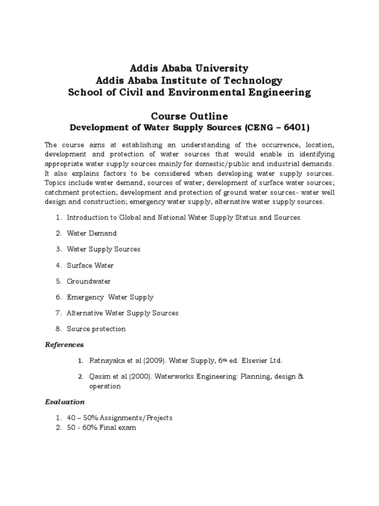 Addis Ababa University Addis Ababa Institute of Technology School of ...