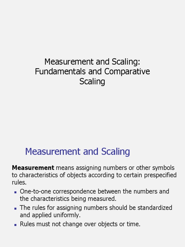 Comparative Scale | PDF | Level Of Measurement | Statistics