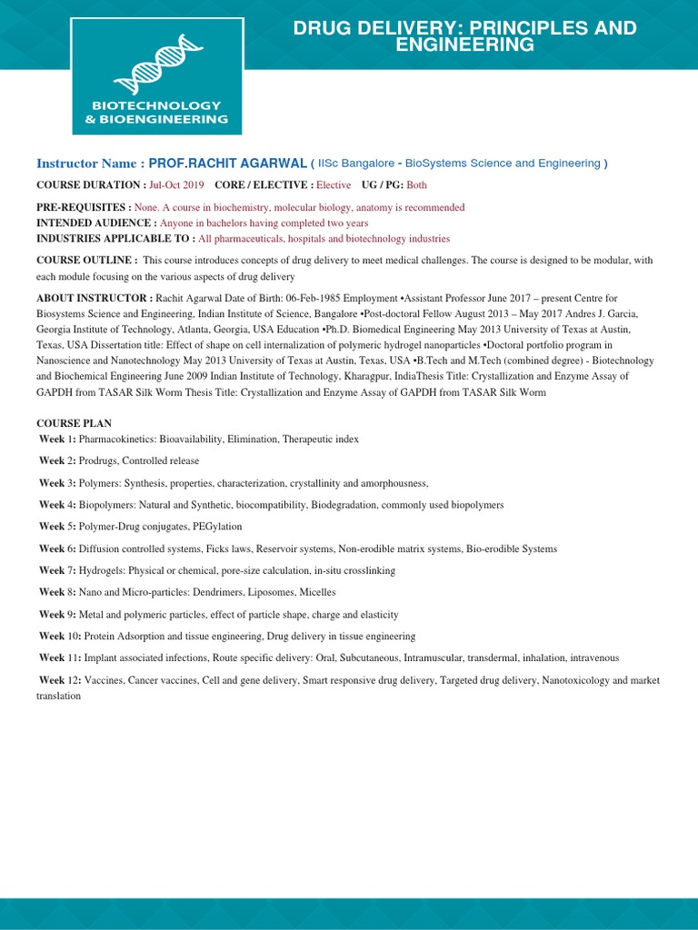 Drug Delivery - Principles and Engineering | Download Free PDF ...