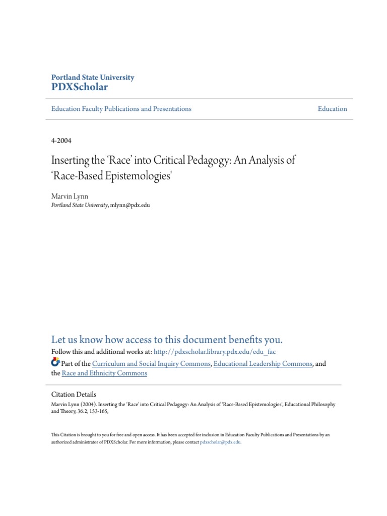 Currere and Critical Pedagogy | PDF | Public Health | Anthropology