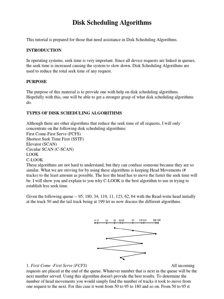 Disk Scheduling Algorithms | PDF | Scheduling (Computing) | Algorithms