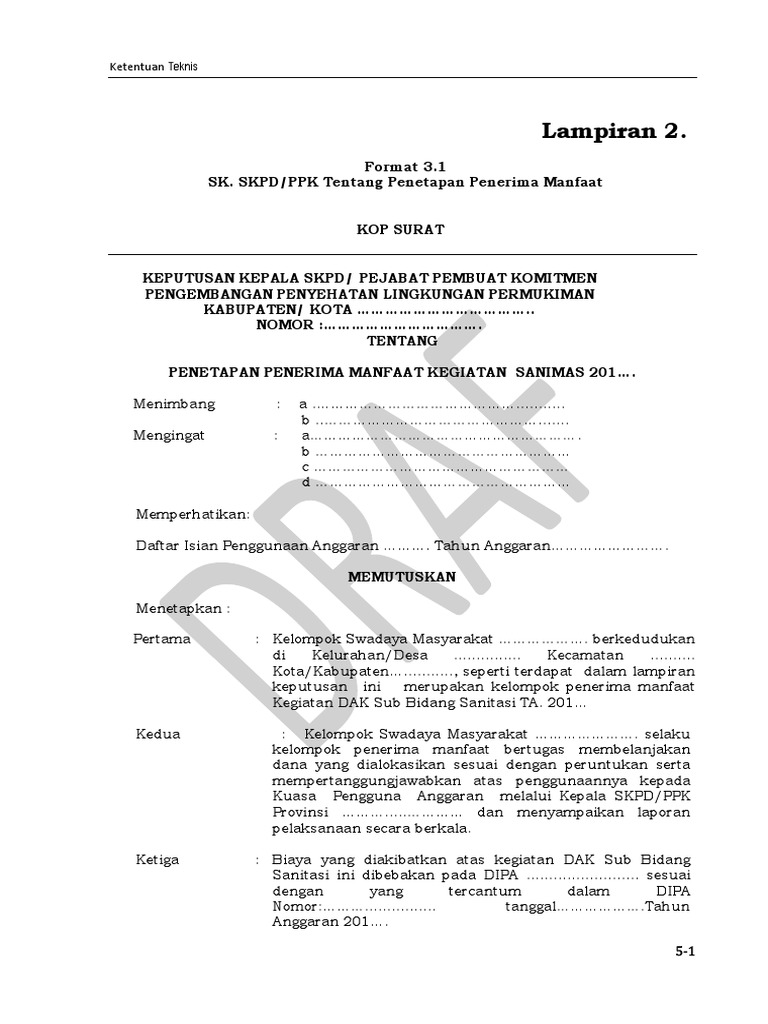 Lampiran Format - Format | PDF